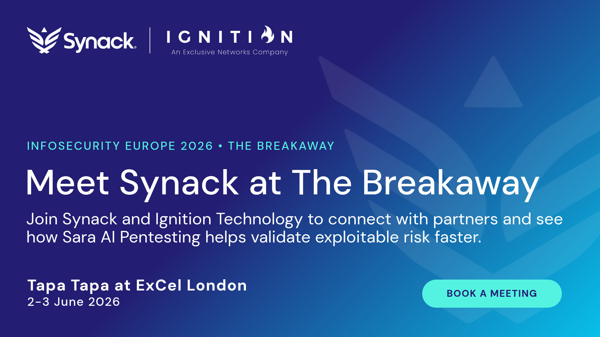 Meet Synack at The Breakaway | Infosecurity Europe 2026